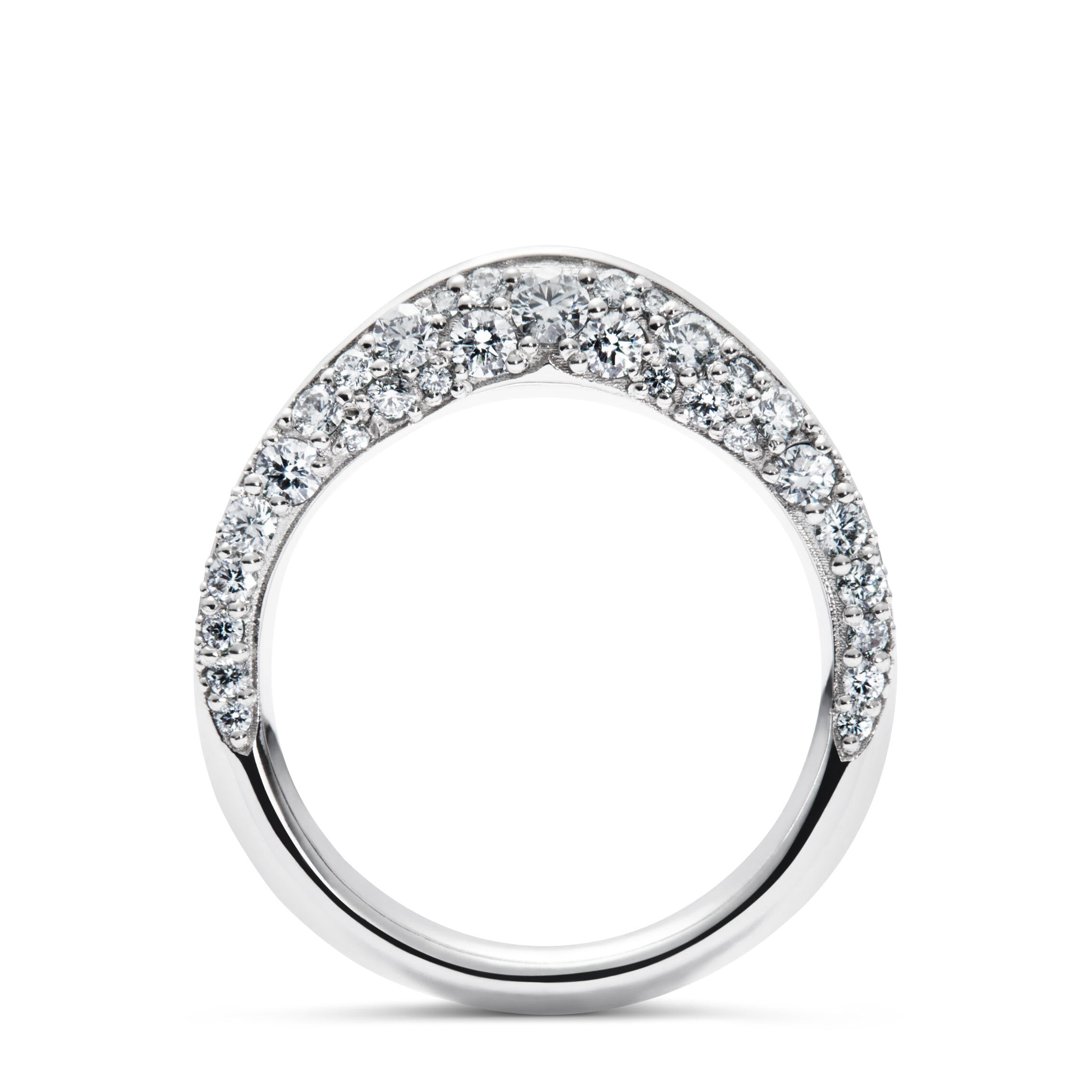 Lunar - Double Pavé Ring